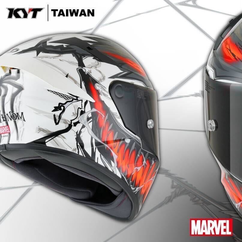 KYT TT-COURSE MARVEL ANTI-VENOM FULL FACE HELMET 限量聯乘預購（2024年1月到貨 ...