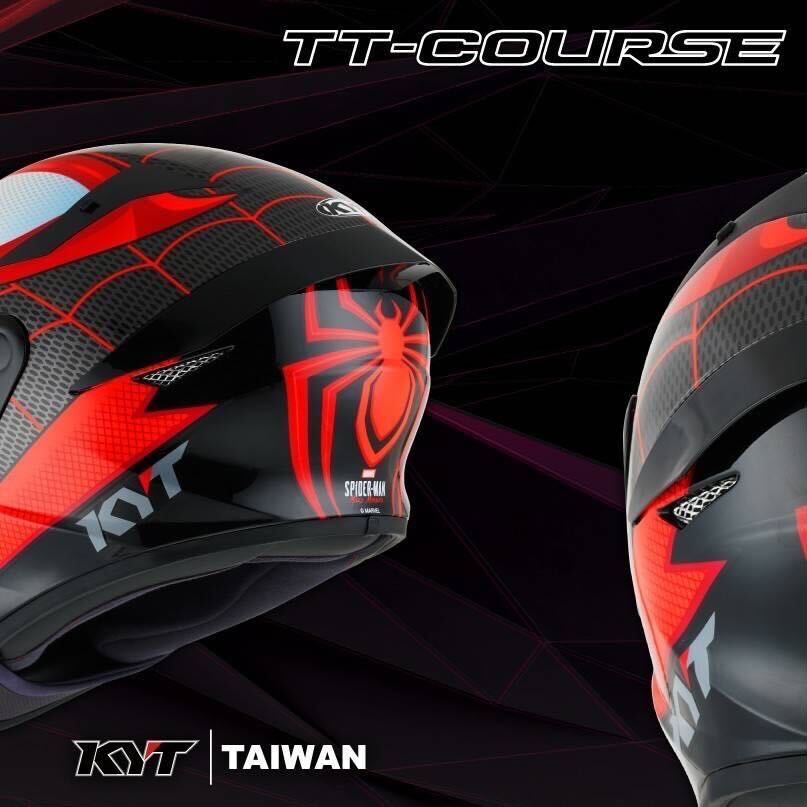 KYT TT-COURSE MARVEL MILES SPIDER-MAN FULL FACE HELMET | Helmetking 頭盔王